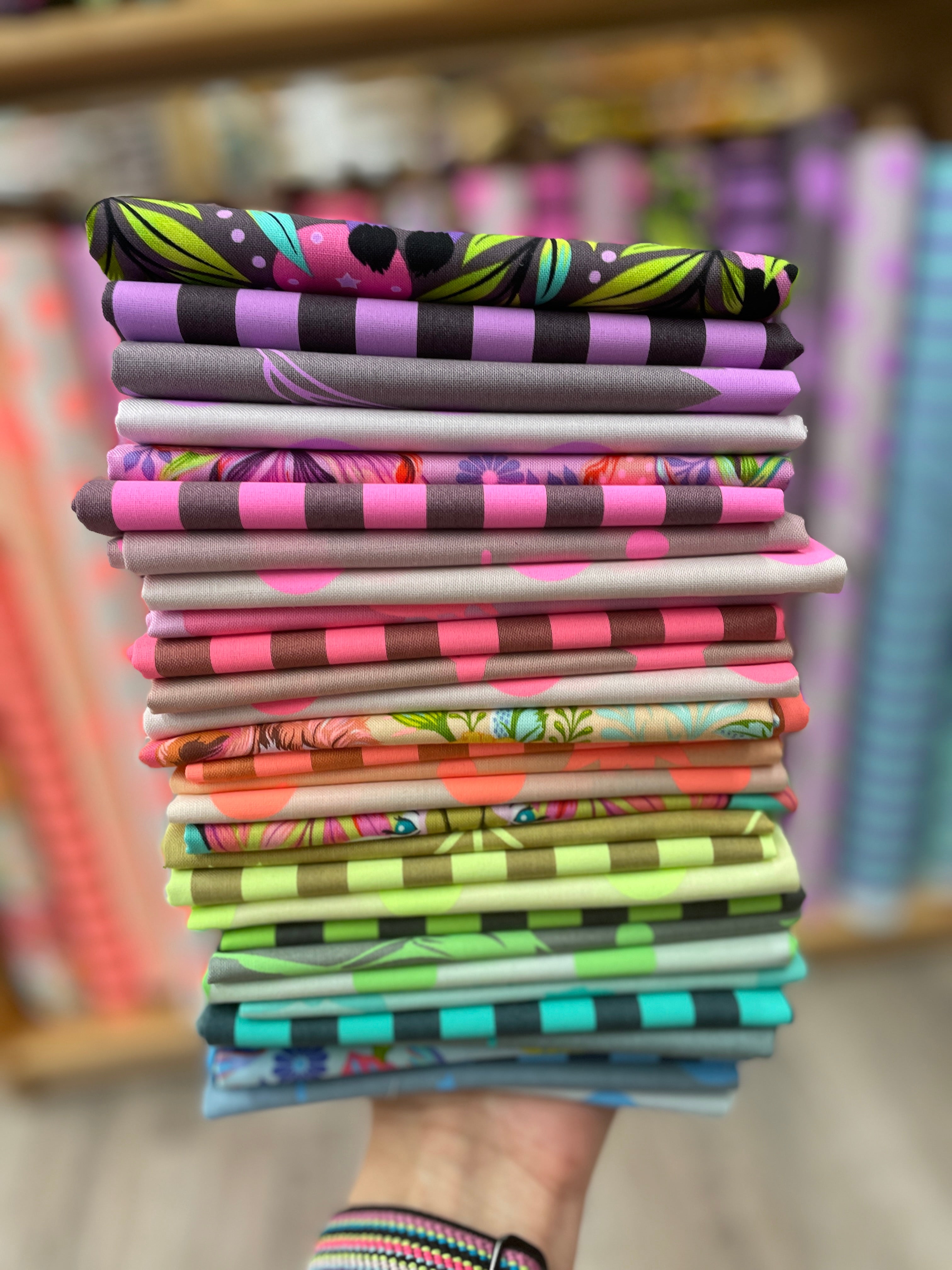Tula Pink's Everglow & Neon True Colours – Quilting From The Heart